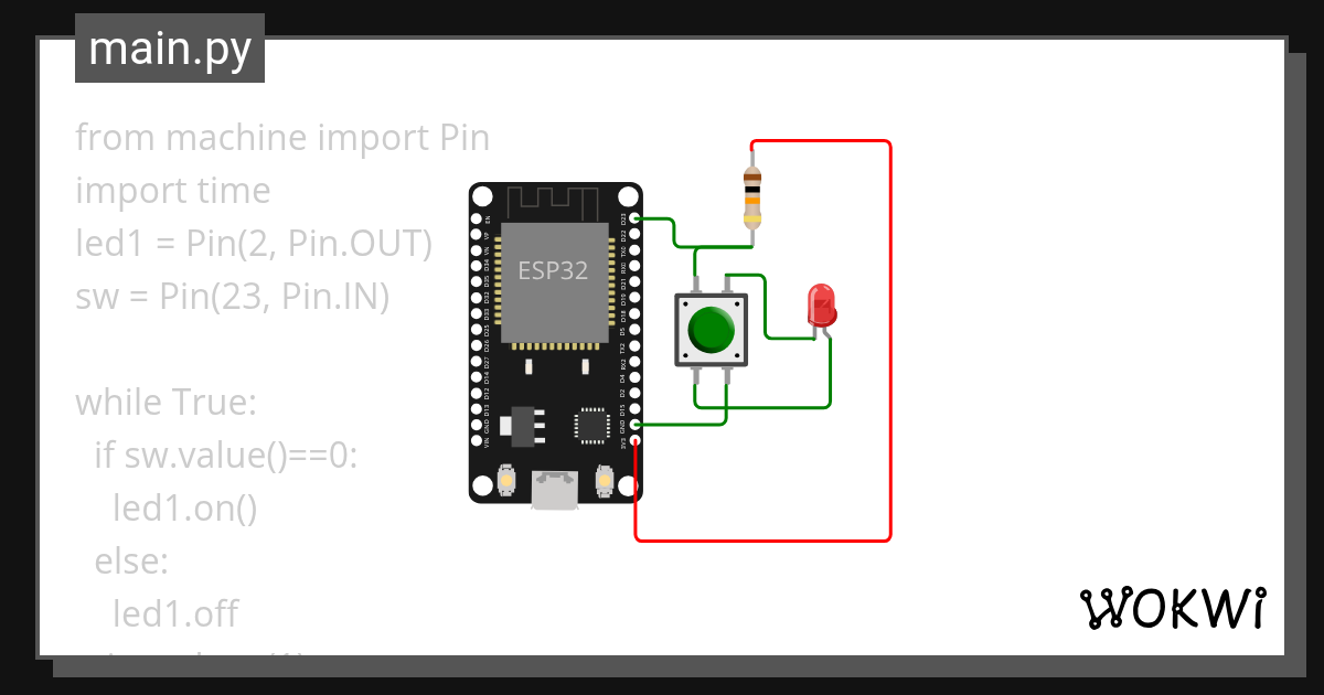 เปิดปิดไฟ Wokwi Esp32 Stm32 Arduino Simulator