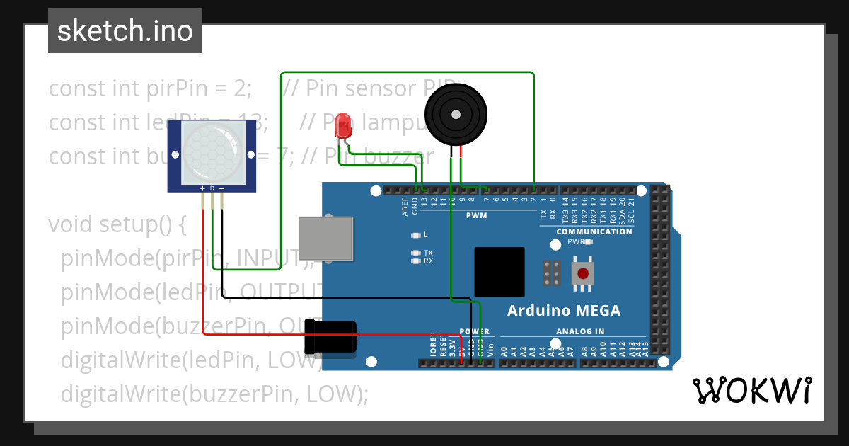 Videa Nurjanah Sensor Pir Wokwi Esp32 Stm32 Arduino Simulator 9462