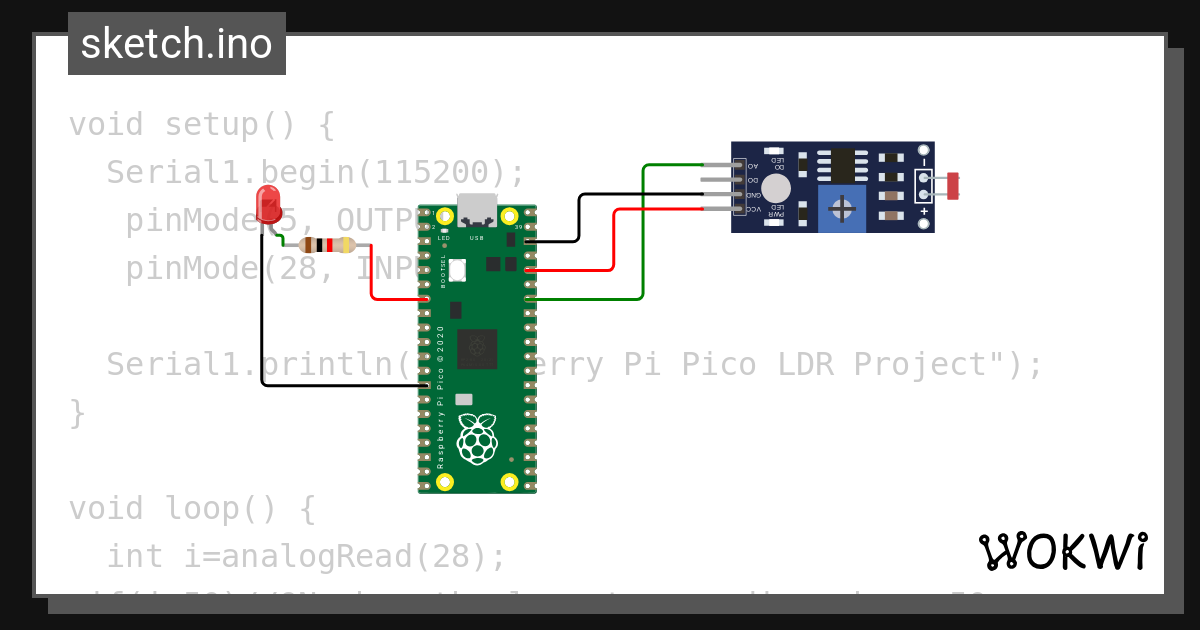 Dark Lamp 1 Wokwi Esp32 Stm32 Arduino Simulator