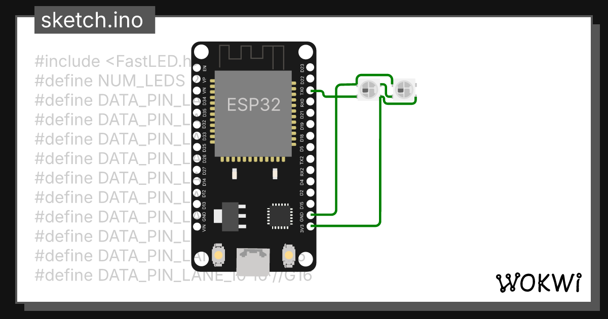 LED Matrix - Wokwi ESP32, STM32, Arduino Simulator