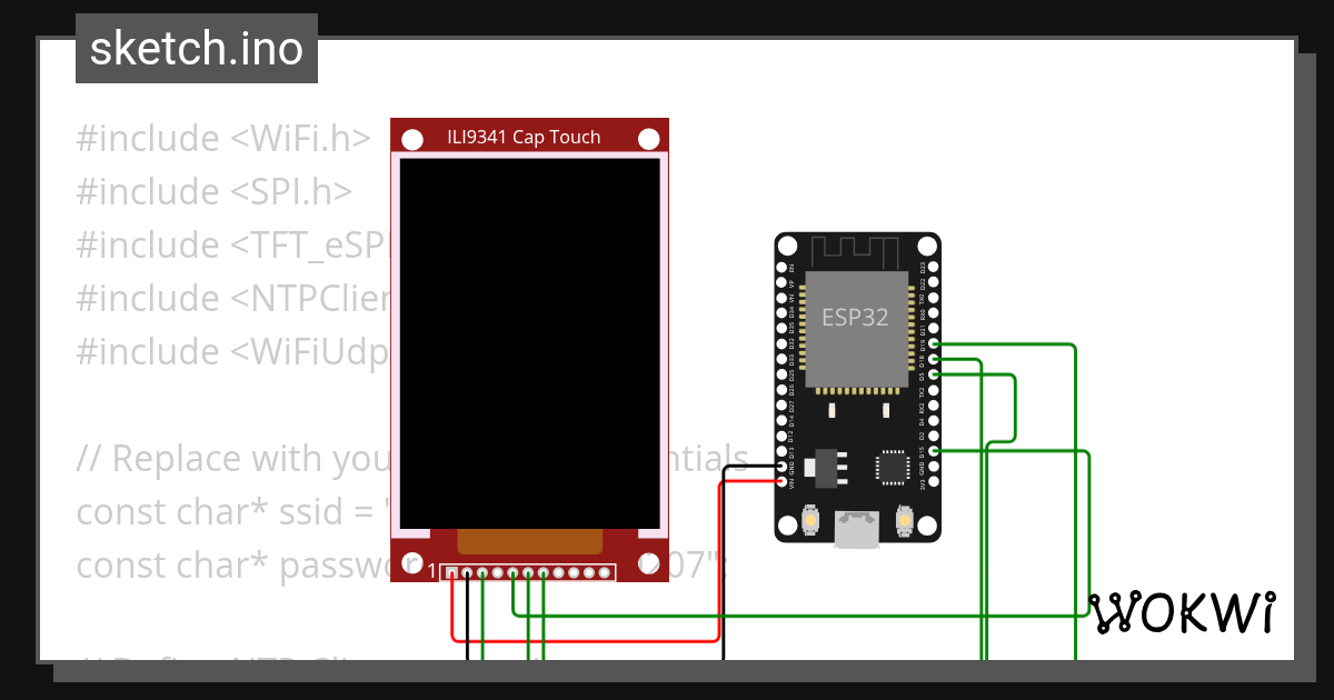 Tftesp2 Clock Wokwi Esp32 Stm32 Arduino Simulator 1445