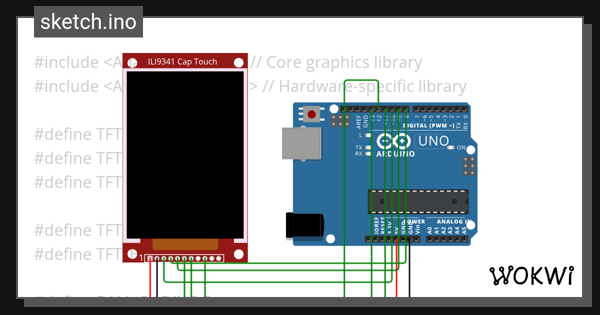 tft animation two balls by arvind - Wokwi ESP32, STM32, Arduino Simulator