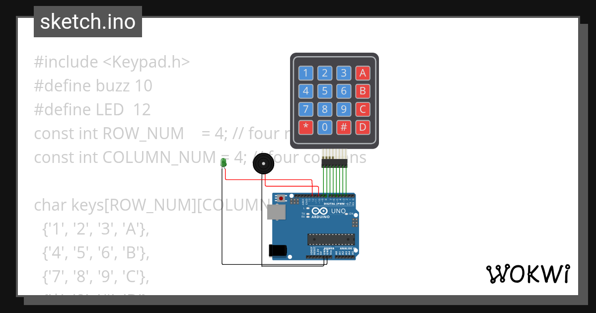 keypad_buzzer _tone - Wokwi ESP32, STM32, Arduino Simulator