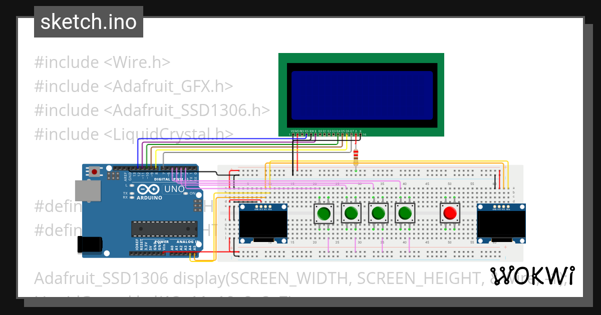 Arduino OLED CGPT - Wokwi ESP32, STM32, Arduino Simulator