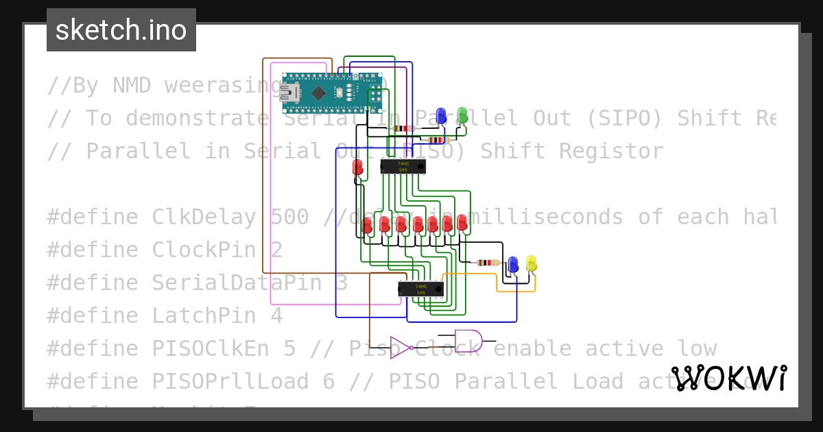Sipo And Piso Clock Pulse Wokwi Esp32 Stm32 Arduino Simulator 