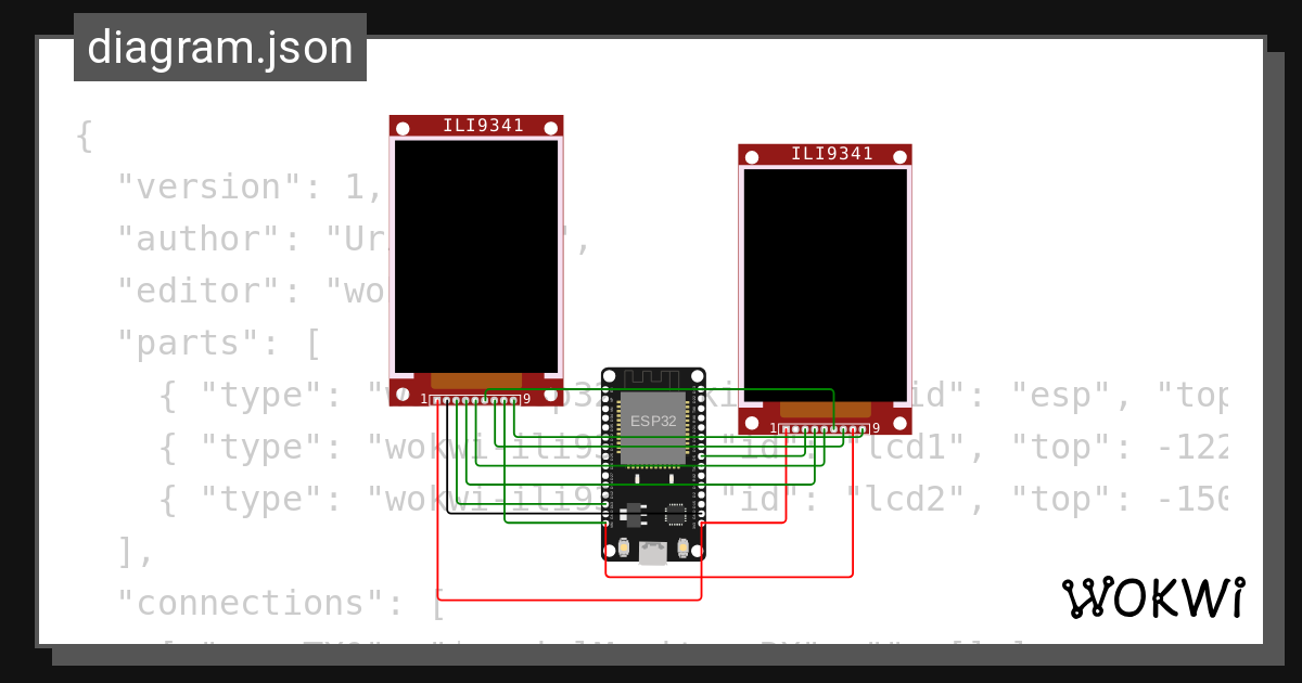 Esp32 Double Screen Async Wokwi Esp32 Stm32 Arduino Simulator 5042