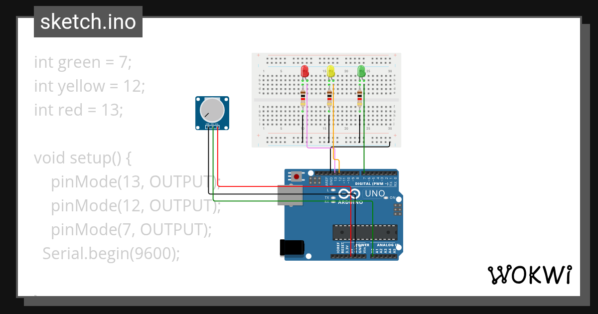 23-ฐิติกาญจน์-Potentiometer+led - Wokwi ESP32, STM32, Arduino Simulator