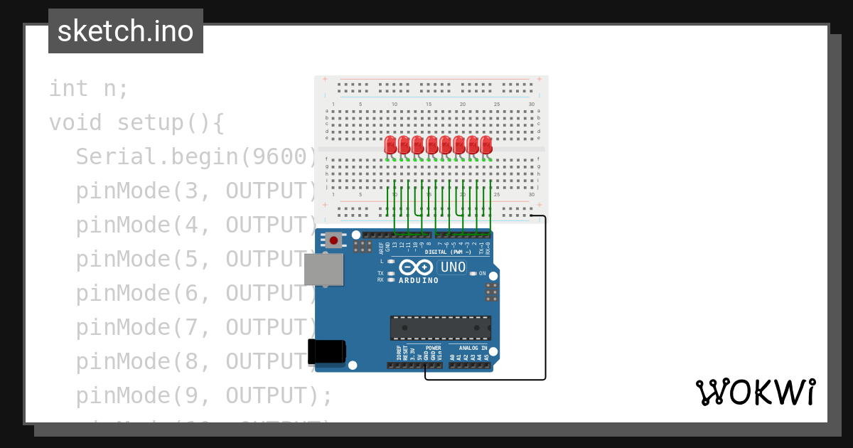 8 Bit Representation Wokwi Esp32 Stm32 Arduino Simulator