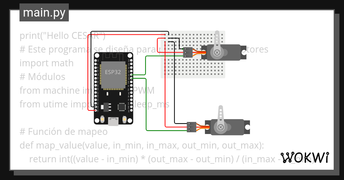 servos - Wokwi ESP32, STM32, Arduino Simulator