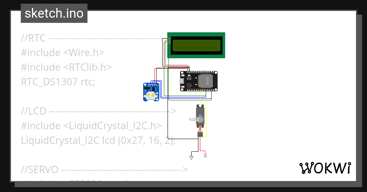 Project Pakan Ikan Otomatis Wokwi Esp32 Stm32 Arduino Simulator