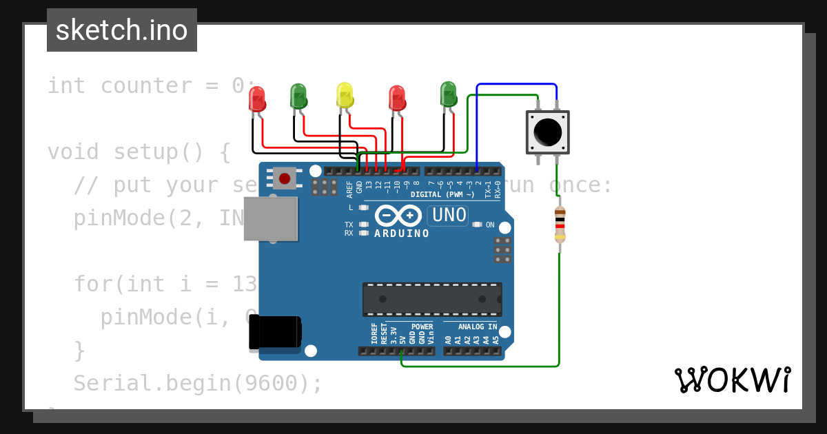 Different Bike Light Patterns Wokwi Esp32 Stm32 Arduino Simulator