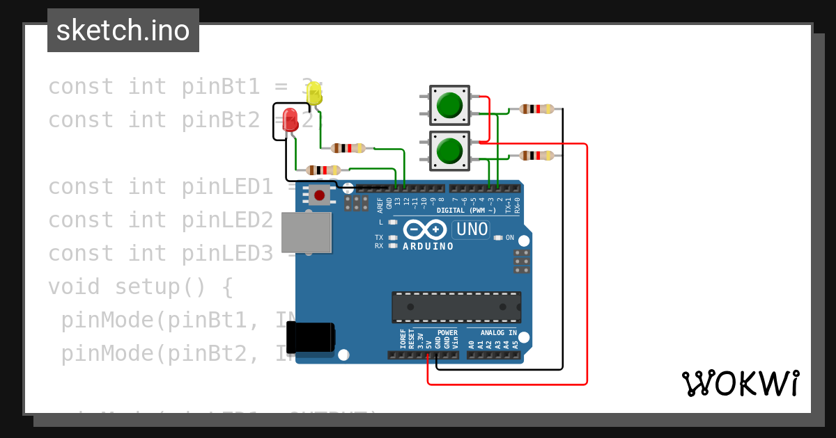 Level 1 Pb Led Wokwi Esp32 Stm32 Arduino Simulator 2833