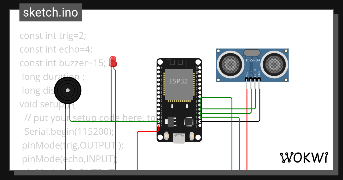 ultrasonic - Wokwi ESP32, STM32, Arduino Simulator