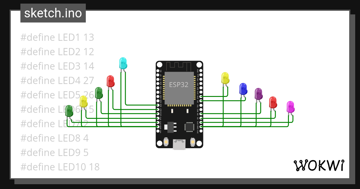 Tugas 1 Led Muhammad Ihsan Abrar Wokwi Esp32 Stm32 Arduino Simulator 2635