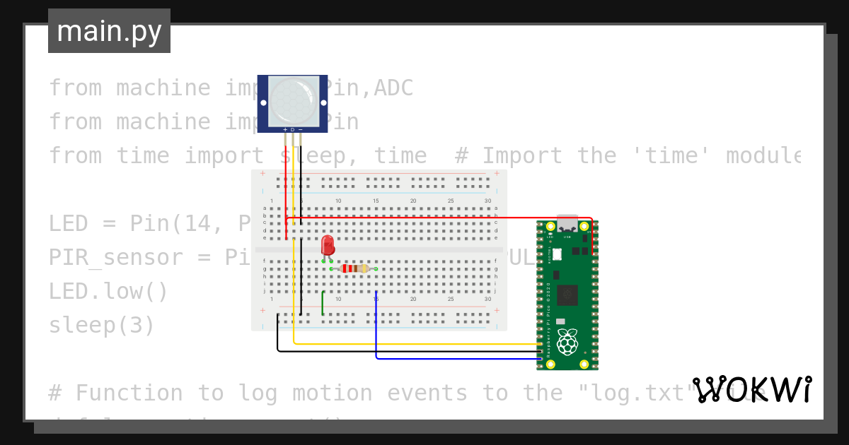 Motion Sensor Wokwi Esp32 Stm32 Arduino Simulator 4599