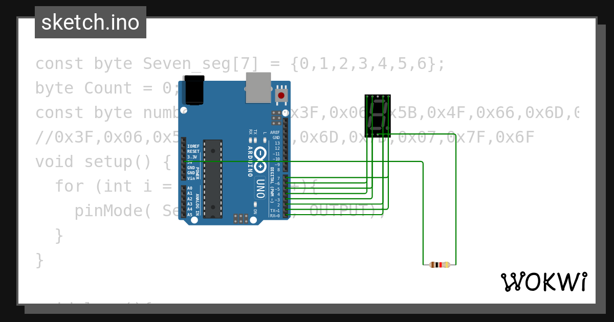 Sevenseg Wokwi Esp32 Stm32 Arduino Simulator