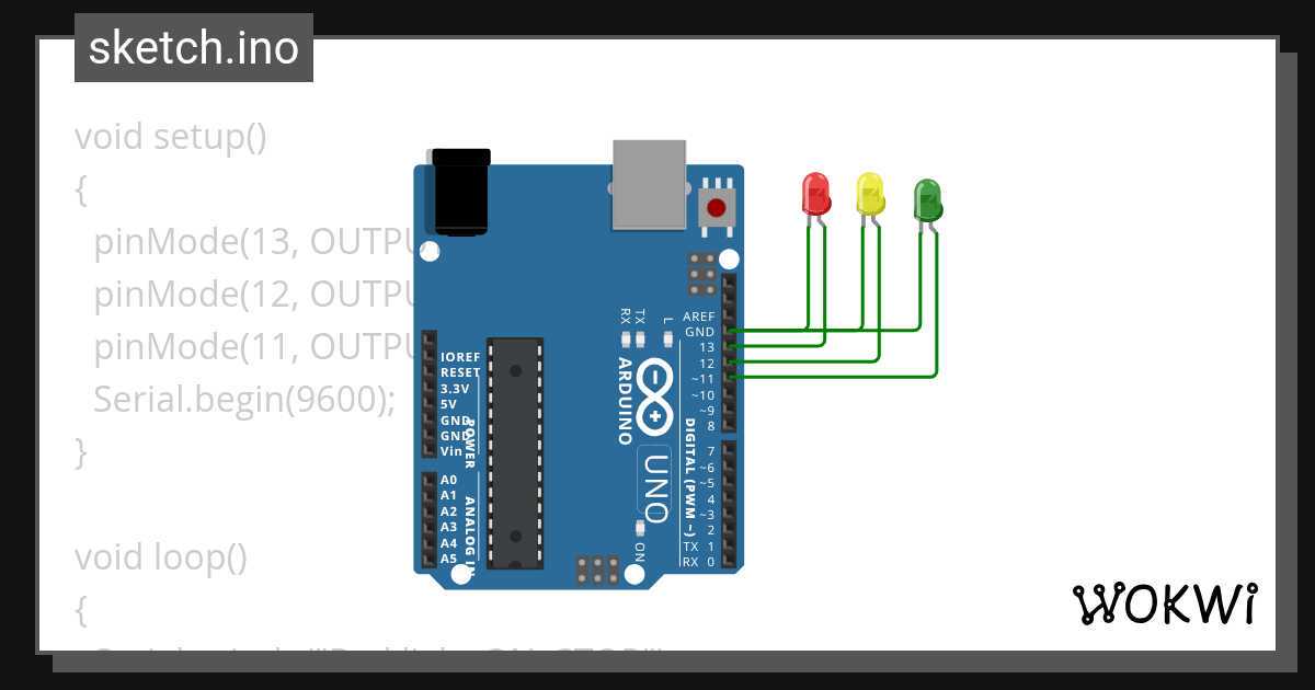 Traffic Light System Wokwi Esp32 Stm32 Arduino Simulator