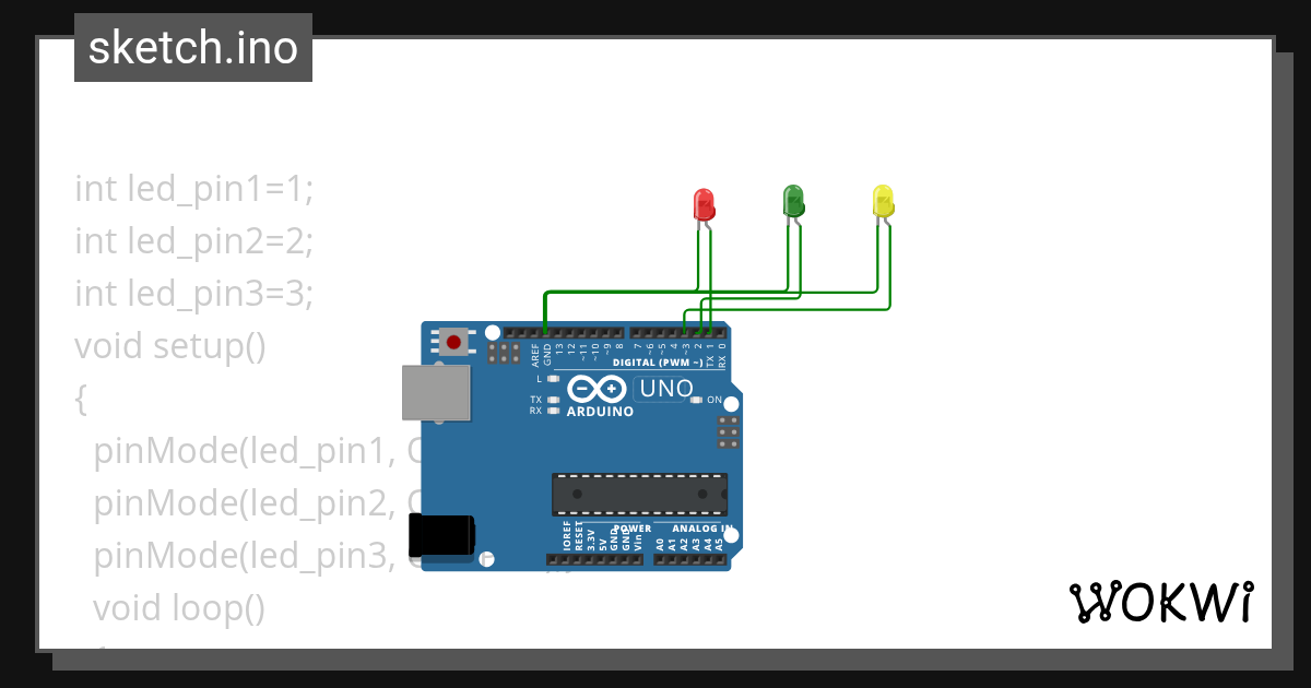 traffic light arduino - Wokwi ESP32, STM32, Arduino Simulator