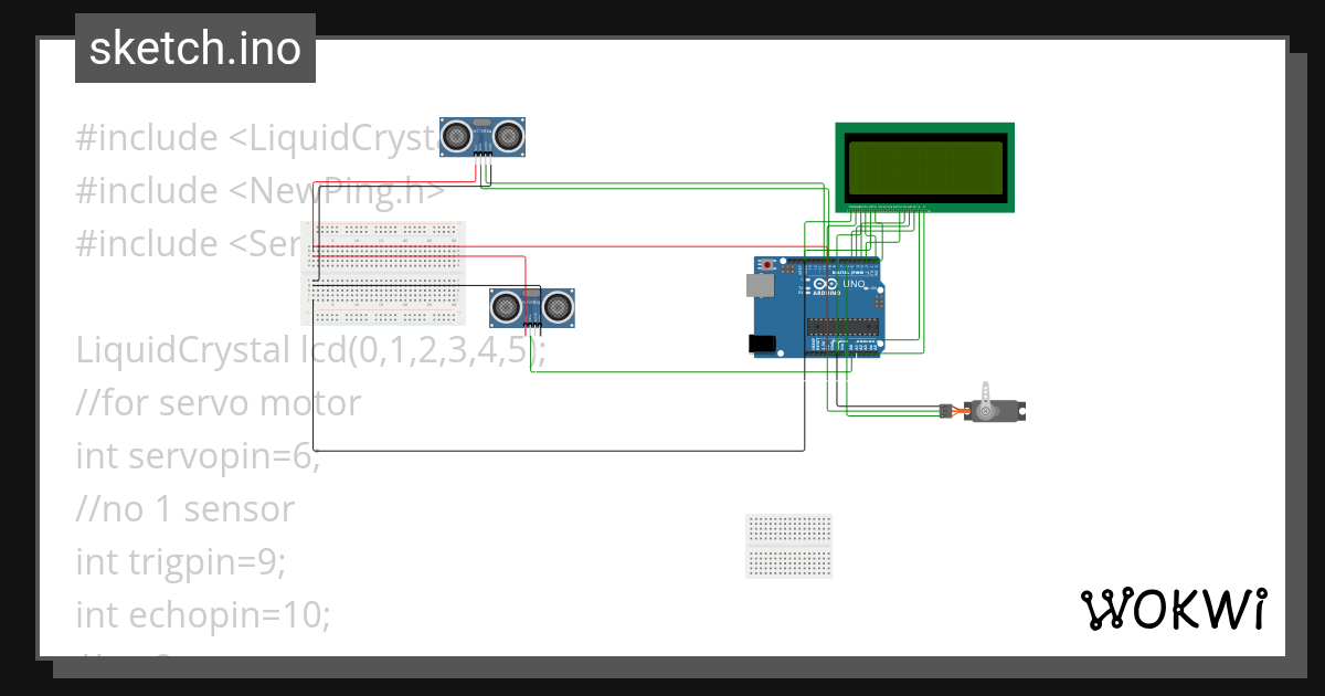 Parking System With A Lcd Slot Detection Using Ultrasonic Sensor 8922