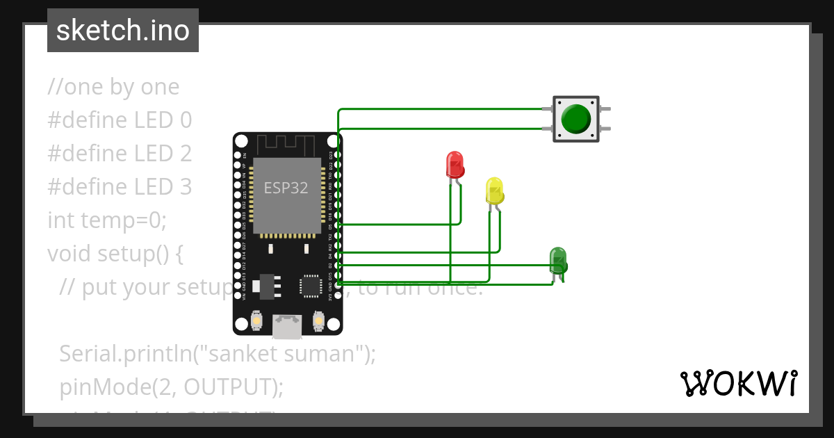 Trafficlight Wokwi Esp32 Stm32 Arduino Simulator 3798