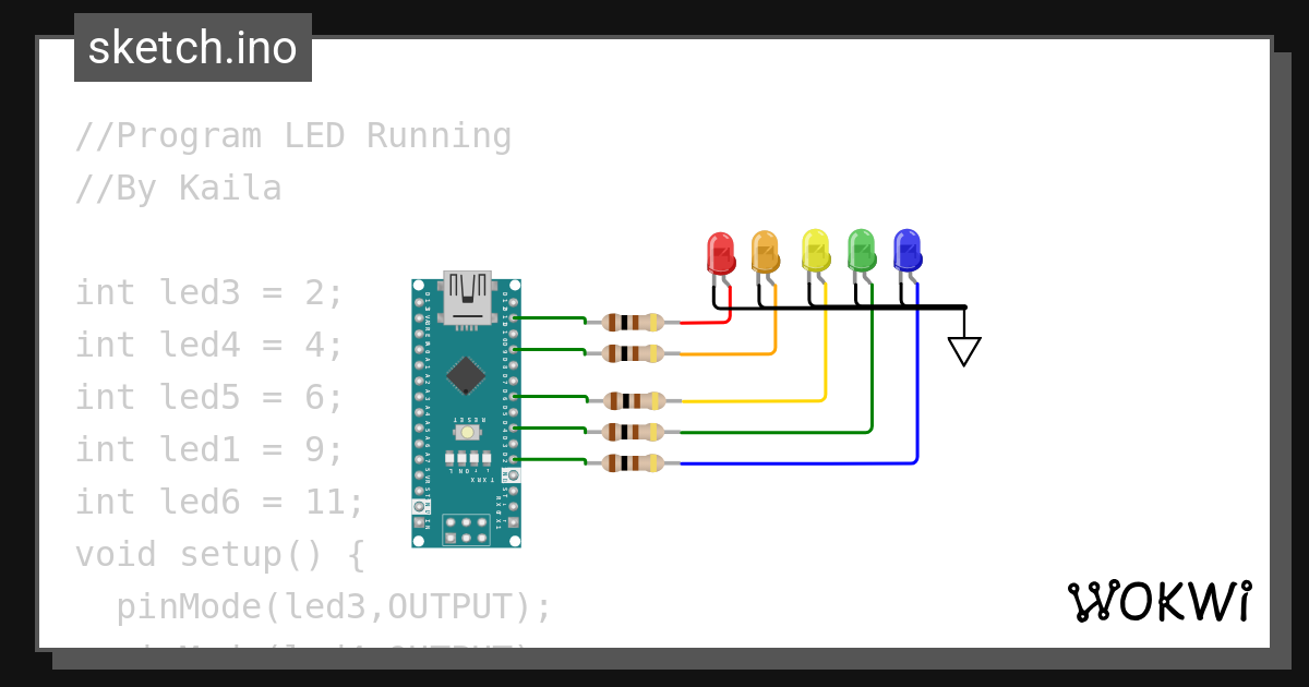 Xi Tedk2 16 Kaila Salsa Bila Led Running Wokwi Esp32 Stm32 Arduino Simulator 
