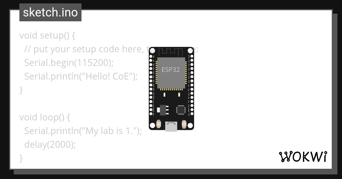 Lab1_016 - Wokwi ESP32, STM32, Arduino Simulator Lab1_016 - Wokwi ESP32, STM32, Arduino Simulator