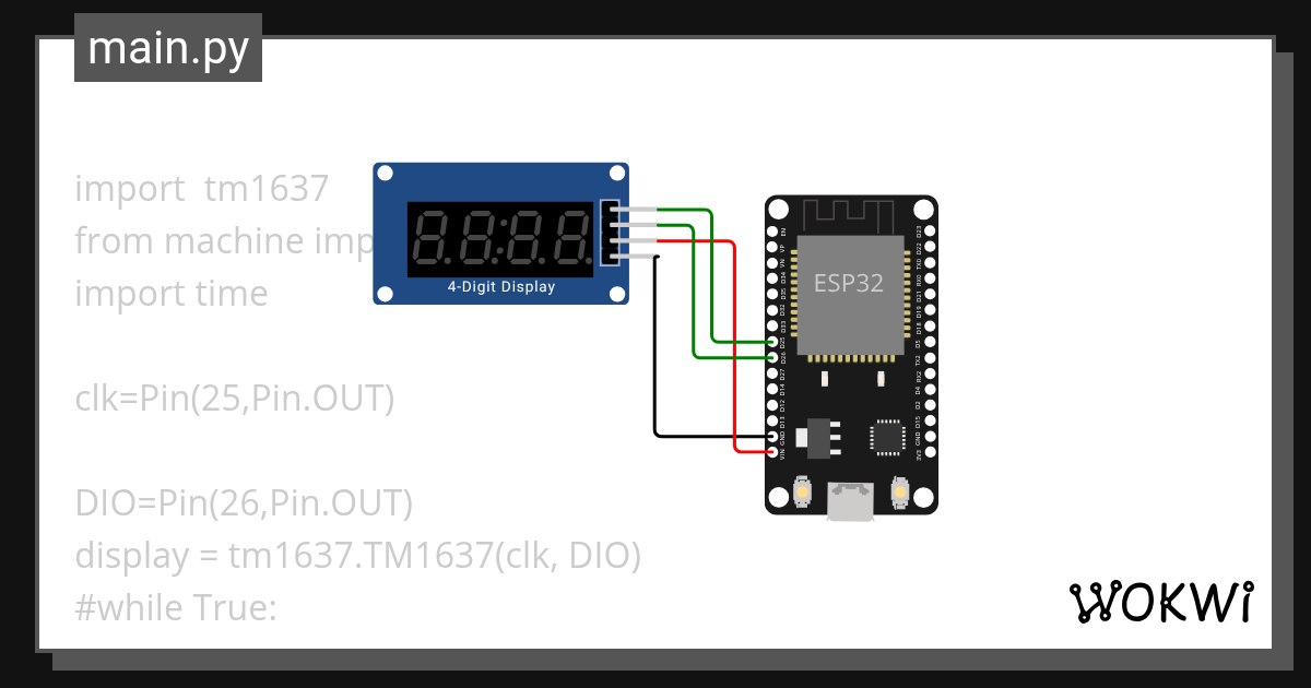 Tm1637 Wokwi Esp32 Stm32 Arduino Simulator 6833