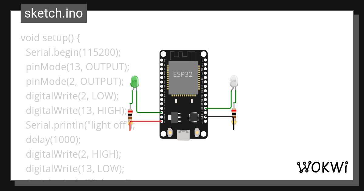 LAB1_2-LED_BLINK ME TO LEAN - Wokwi ESP32, STM32, Arduino Simulator