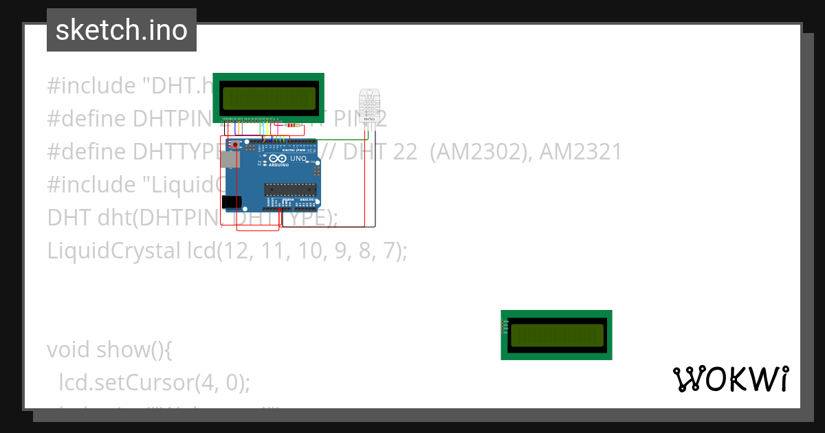 Sensor Suhu dan Kelembapan - Wokwi ESP32, STM32, Arduino Simulator