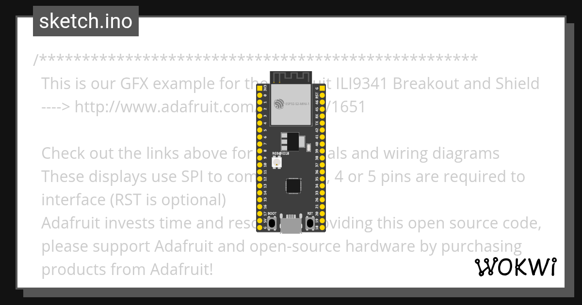 esp tft - Wokwi ESP32, STM32, Arduino Simulator