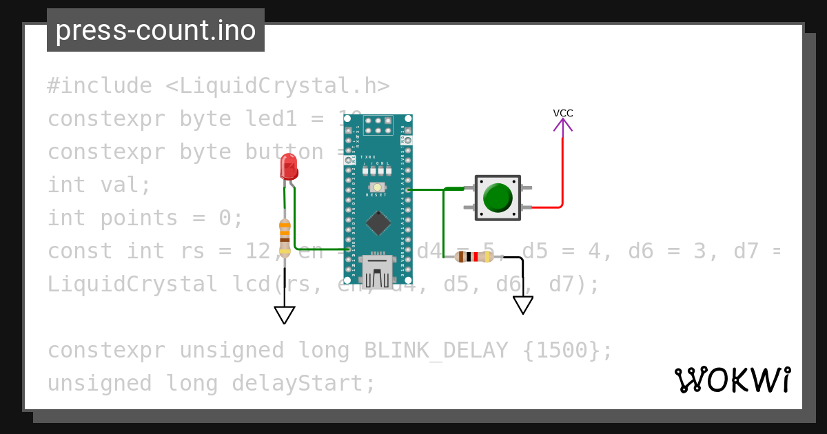 Press Count Wokwi Esp32 Stm32 Arduino Simulator 0902