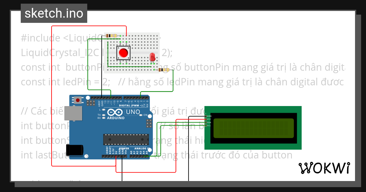 dieu khjen den led erro - Wokwi ESP32, STM32, Arduino Simulator