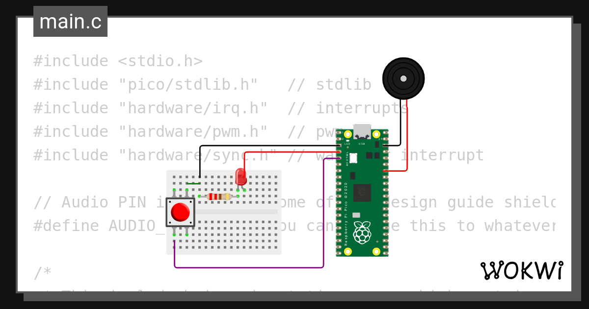 Pico Audio Wokwi Esp32 Stm32 Arduino Simulator 8264