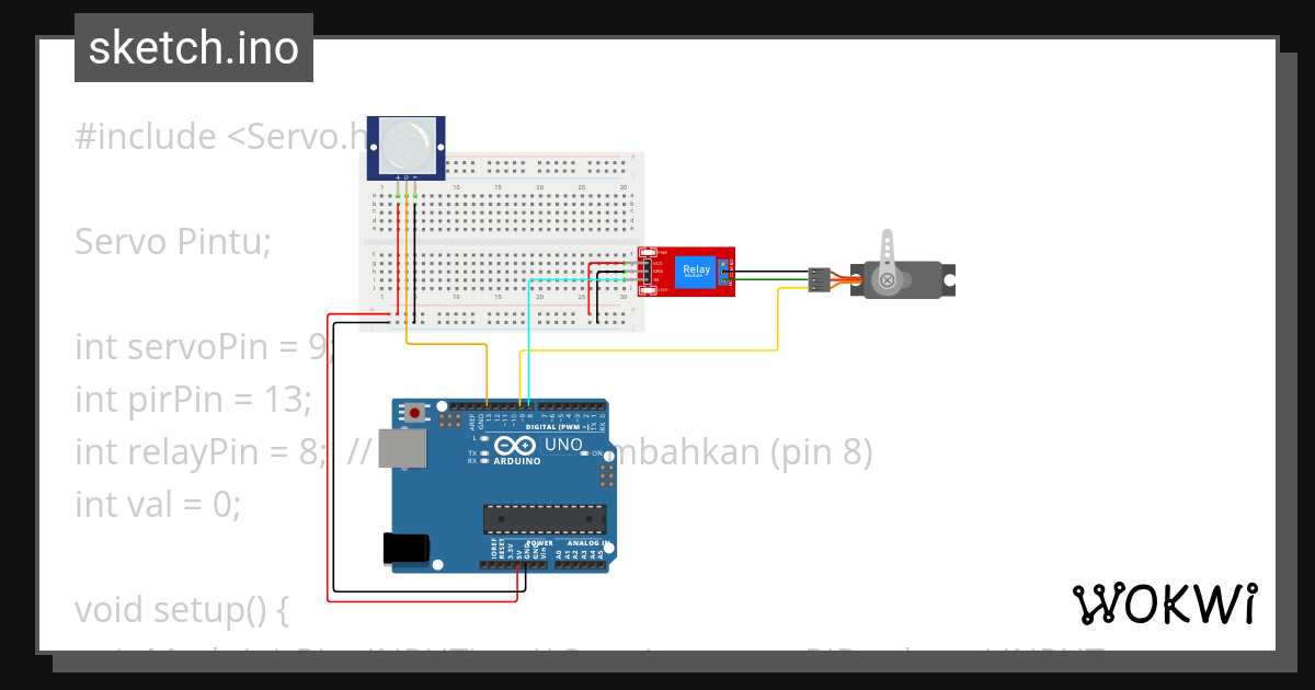SENSOR PIR REV - Wokwi ESP32, STM32, Arduino Simulator