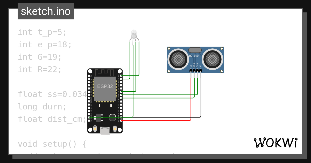 Ultrasonic Using Parking Wokwi Esp32 Stm32 Arduino Simulator 2026