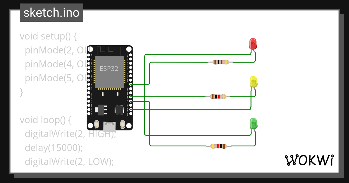 Traffik Lamp - Wokwi ESP32, STM32, Arduino Simulator Traffik Lamp - Wokwi ESP32, STM32, Arduino Simulator