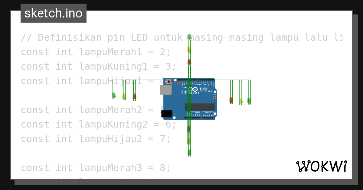 Traffic Light Wokwi Esp32 Stm32 Arduino Simulator