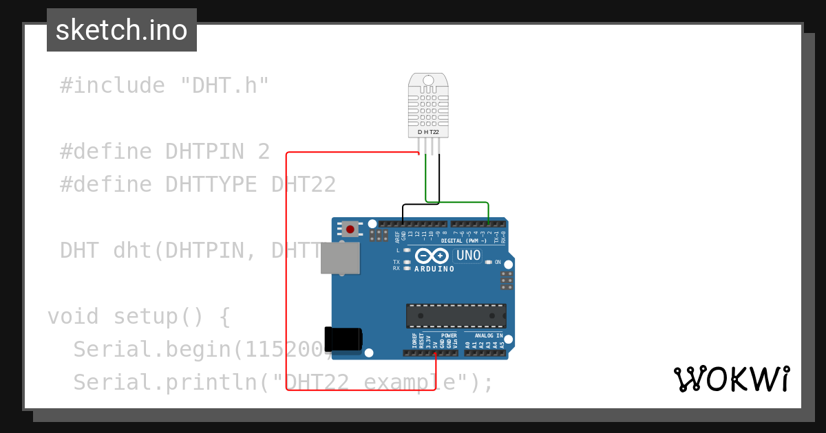 Sensor De Temphumidade Básico Wokwi Esp32 Stm32 Arduino Simulator 6987