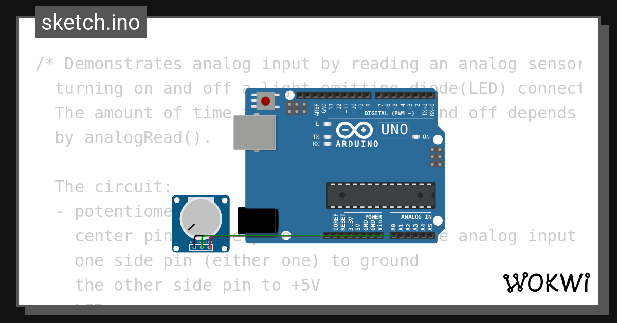 Analog Input Wokwi Esp32 Stm32 Arduino Simulator 