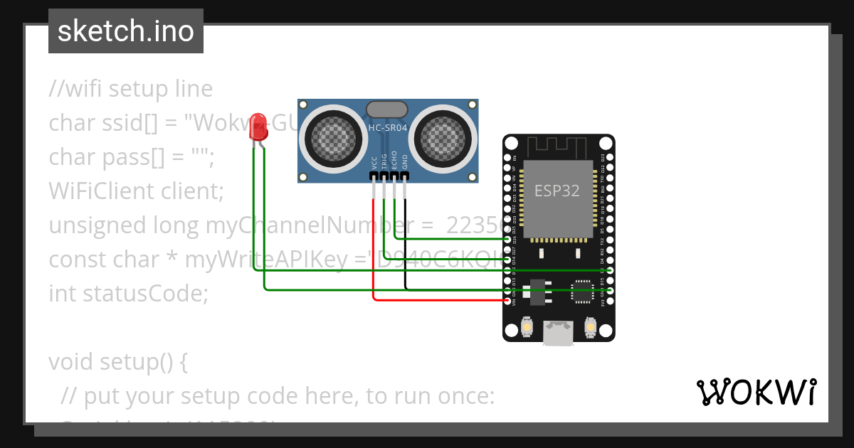 distance - Wokwi ESP32, STM32, Arduino Simulator