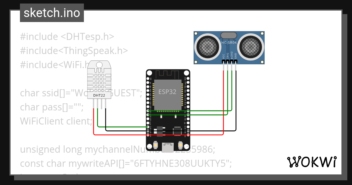 ultra and dht - Wokwi ESP32, STM32, Arduino Simulator