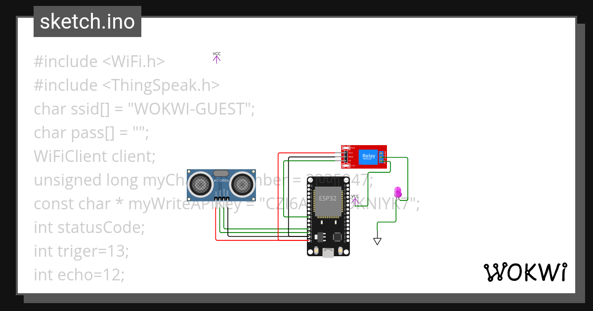 padikas ULTRA SONIC C with relay Copy - Wokwi ESP32, STM32, Arduino Simulator