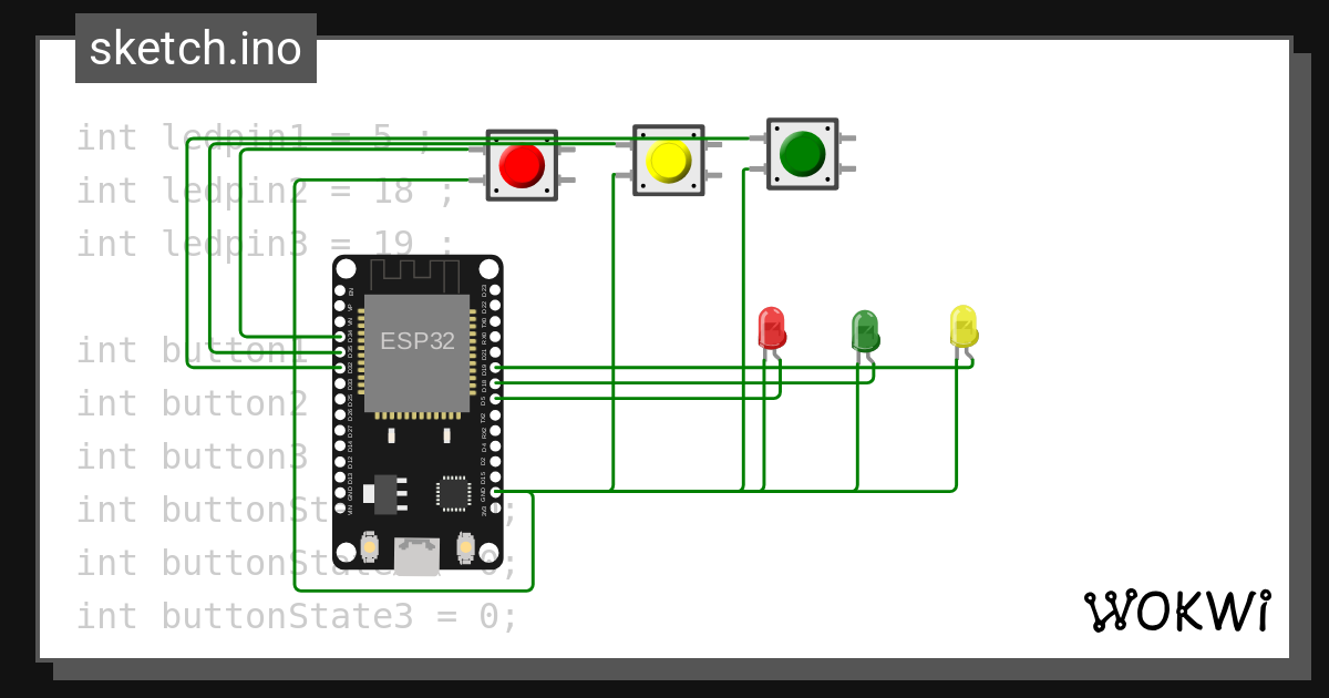Traffic Light Wokwi Esp32 Stm32 Arduino Simulator 8719