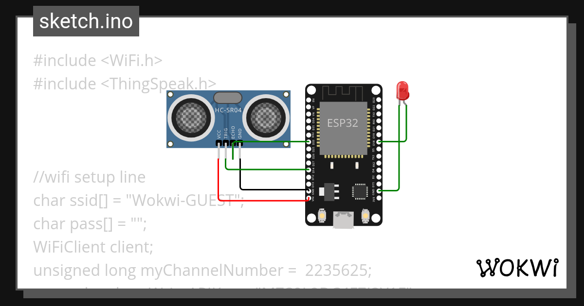 ultrasonic sensor Copy - Wokwi ESP32, STM32, Arduino Simulator