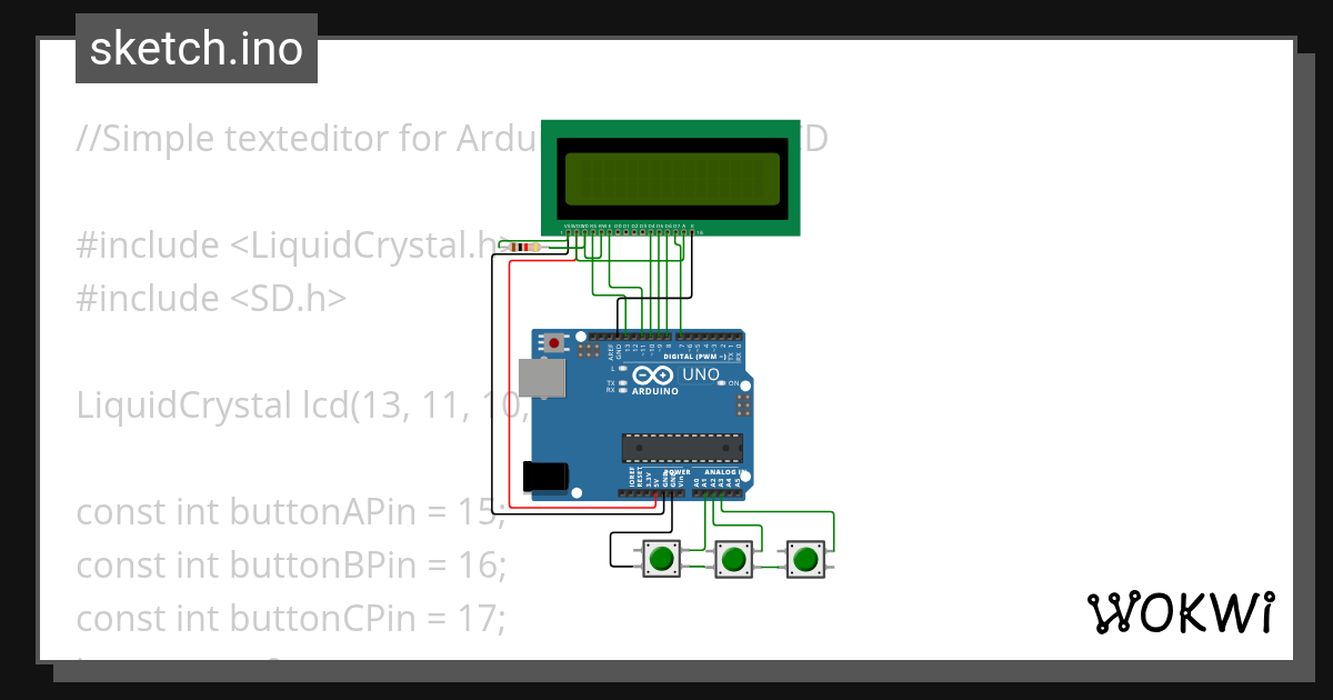 LCD40x4 - Wokwi ESP32, STM32, Arduino Simulator