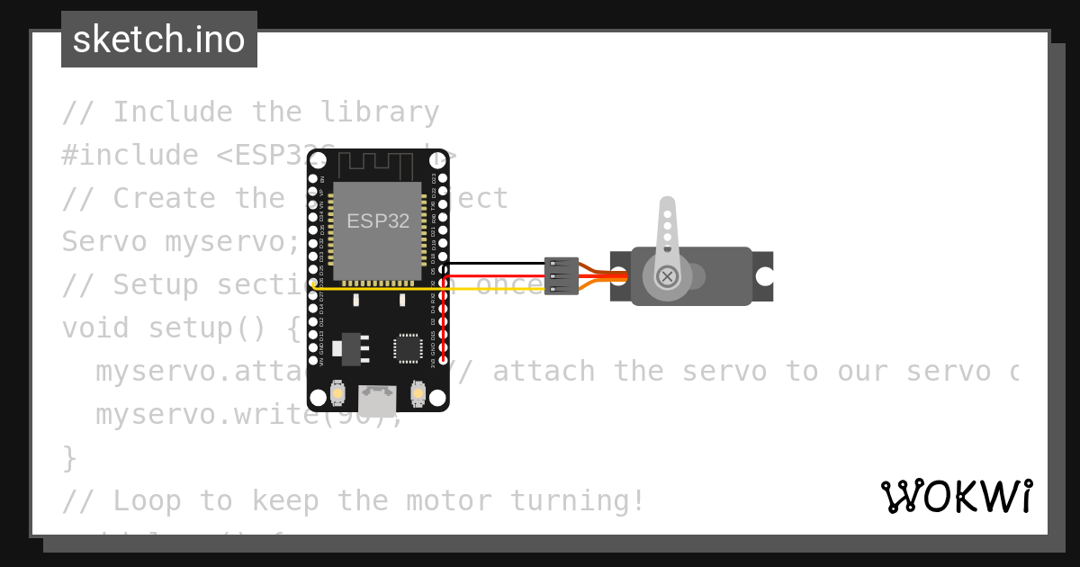 90 Degree Servo Wokwi Esp32 Stm32 Arduino Simulator 9805