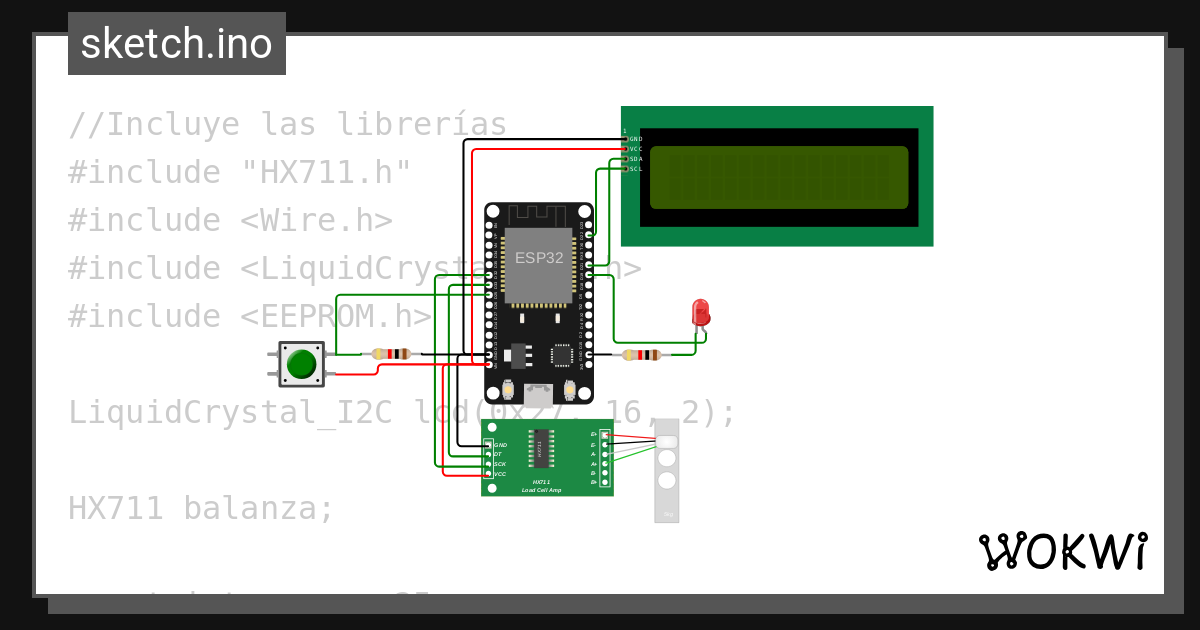 Celda De Carga Wokwi Esp32 Stm32 Arduino Simulator