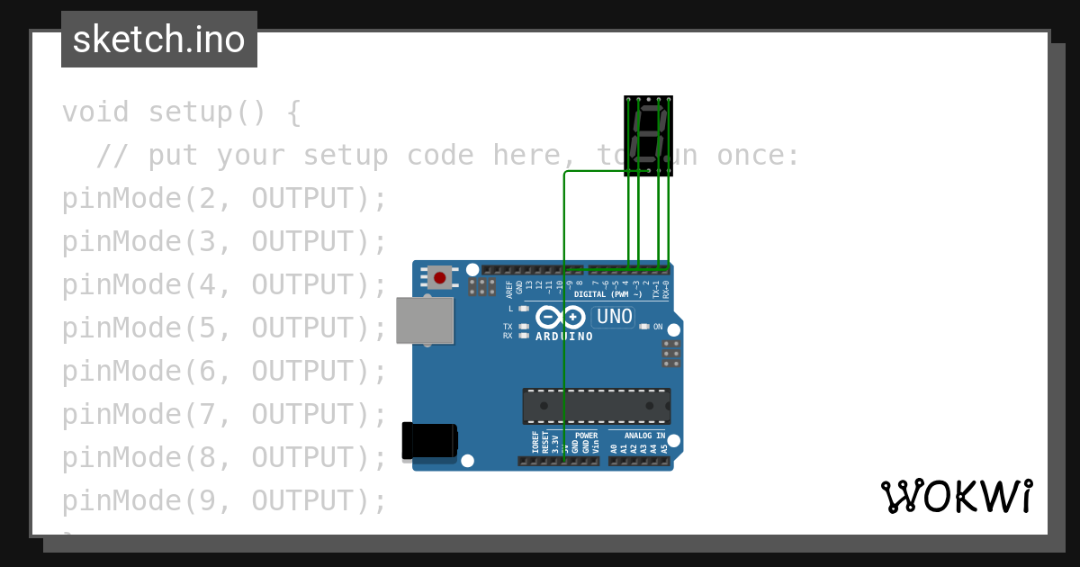 Seven Segmen Wokwi Esp32 Stm32 Arduino Simulator 1509