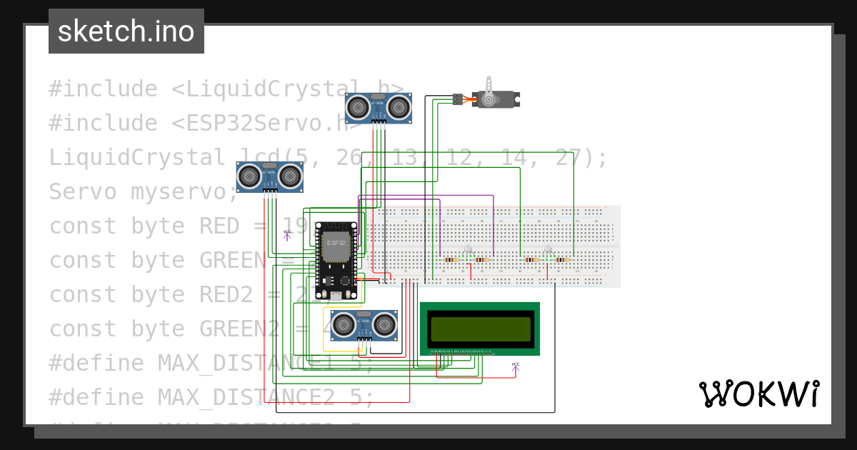 Estacionamento Wokwi Esp32 Stm32 Arduino Simulator