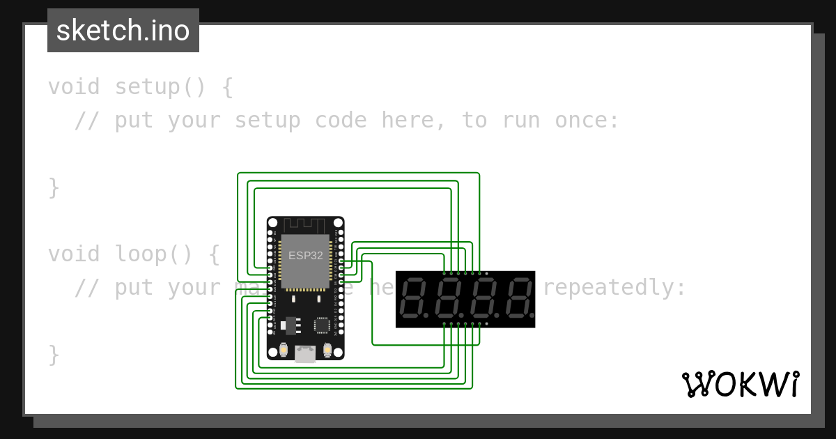 四位数码管 Wokwi Esp32 Stm32 Arduino Simulator